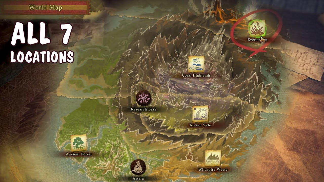Monster Hunter World Map — Each MHW Location Explained by GT